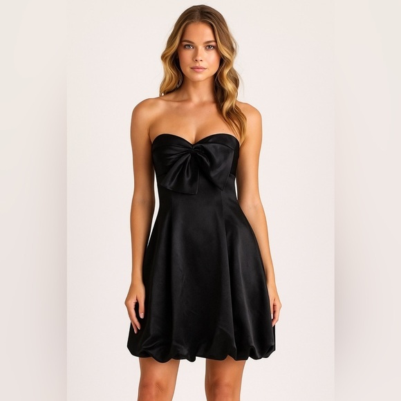 Trina Turk | Dresses | Trina Turk Vintage Strapless Black Bubble ...